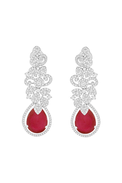 Fiery Radiance Diamante Earrings – Soulaa